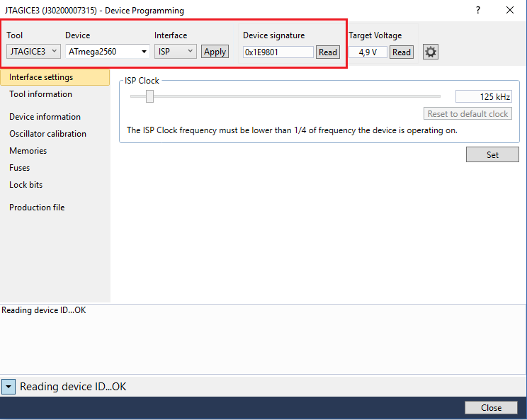 Restoring Arduino MEGA bootloader – GranaSAT